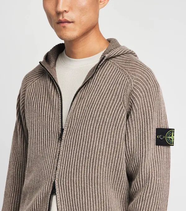Stone Island Cashmere-wool Reversible Hoodie