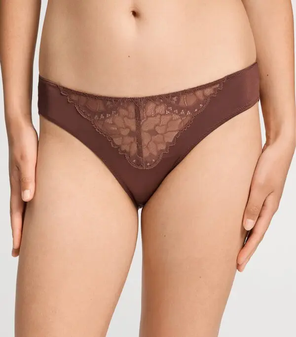 Hanro Azelia Mini Briefs - Brown