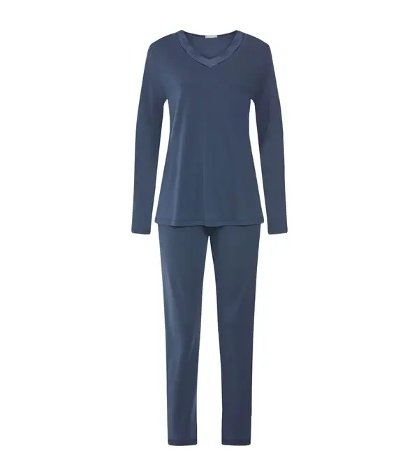 Hanro Tyra Pyjama Set - Blue