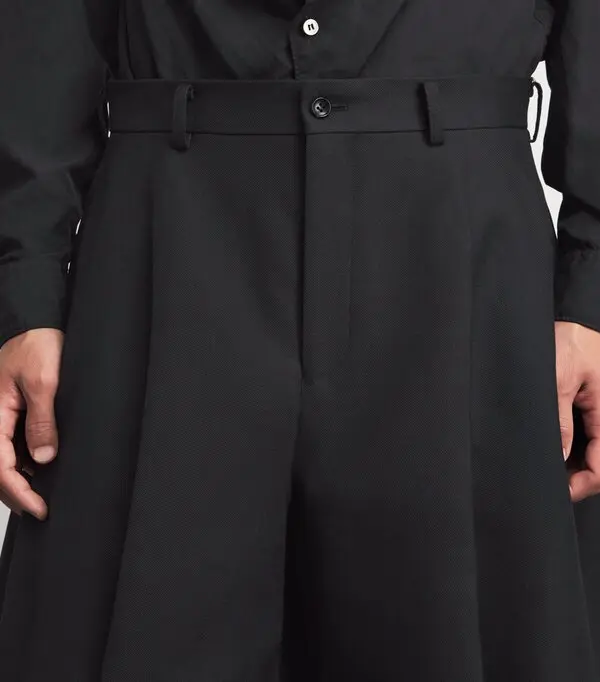 Comme Des Garçons Cotton Wide-leg Shorts