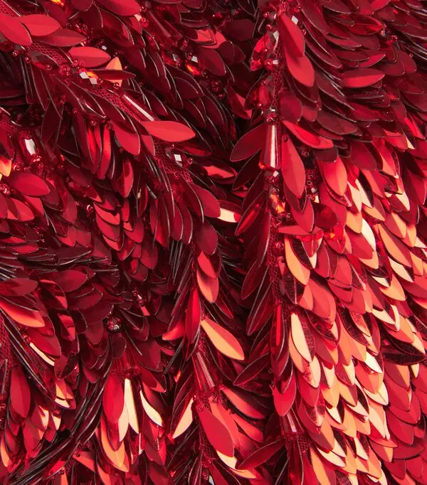 Jenny Packham Embellished Nima Mini Dress - Red