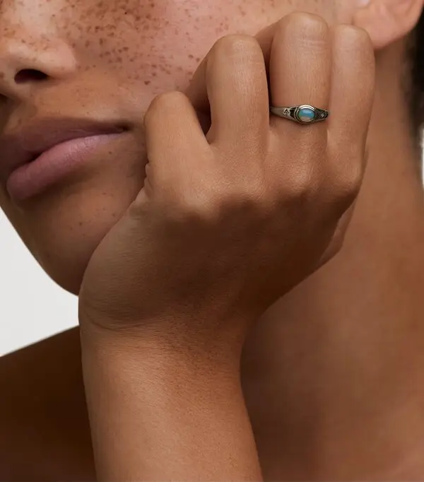 ASTRID & MIYU Rhodium-plated Cosmic Ring - Silver