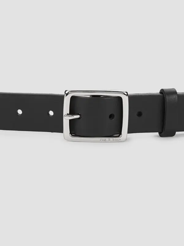 Rag & Bone Boyfriend Leather Belt - Black