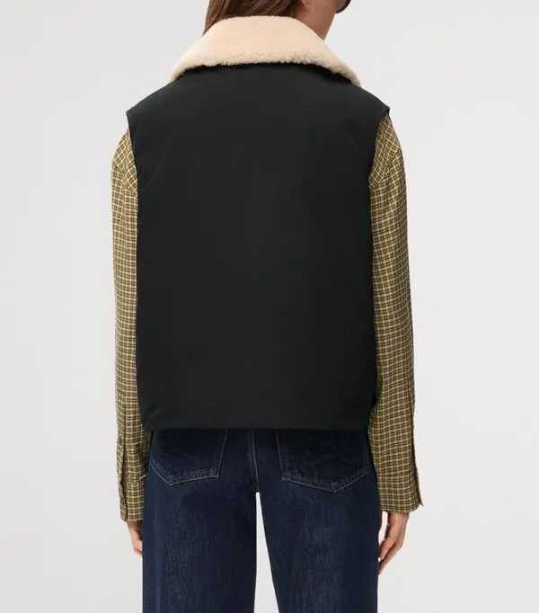Loewe Technical Shearling-collar Gilet