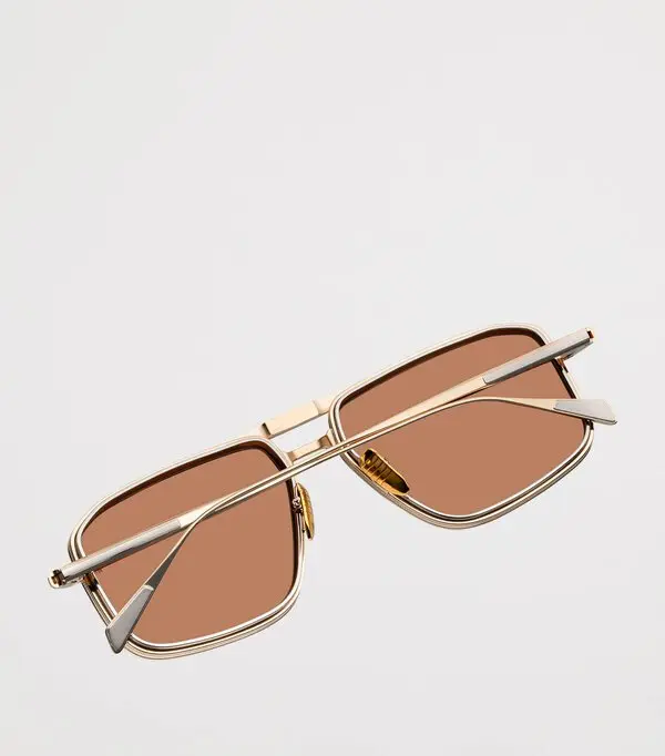 JACQUES MARIE MAGE Titanium Earl Aviator Sunglasses