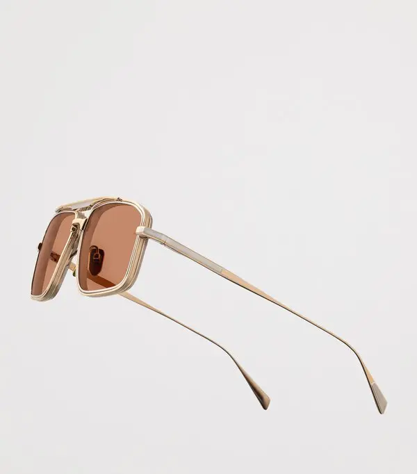 JACQUES MARIE MAGE Titanium Earl Aviator Sunglasses