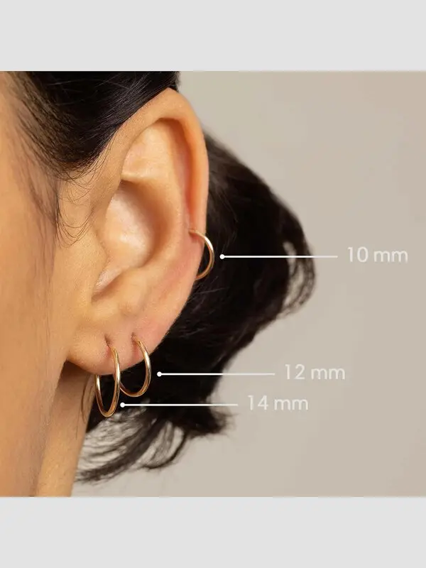 ORADINA 14k Easy Day Petite Hoops