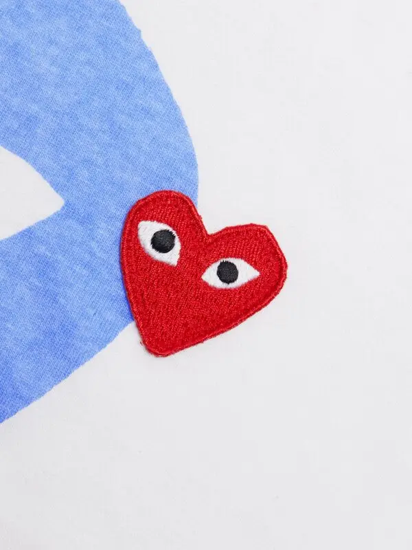 Play Comme Des Garcon Double Heart T-shirt - Blue