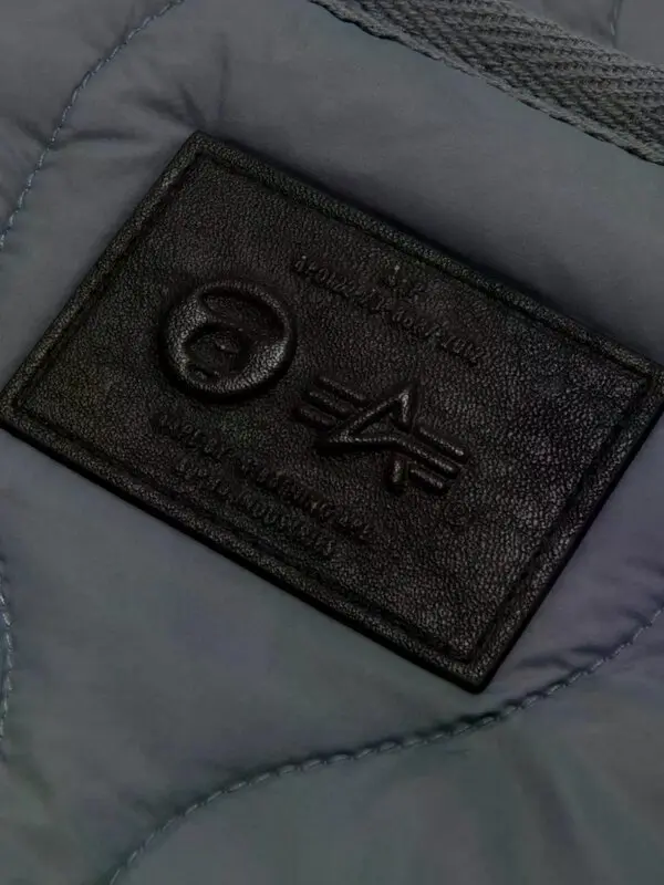AAPE BY *A BATHING APE X Alpha Quilted Down Jacket - Grey