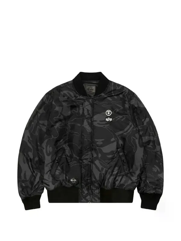 AAPE BY *A BATHING APE X Alpha Embroidered Reversible Jacket