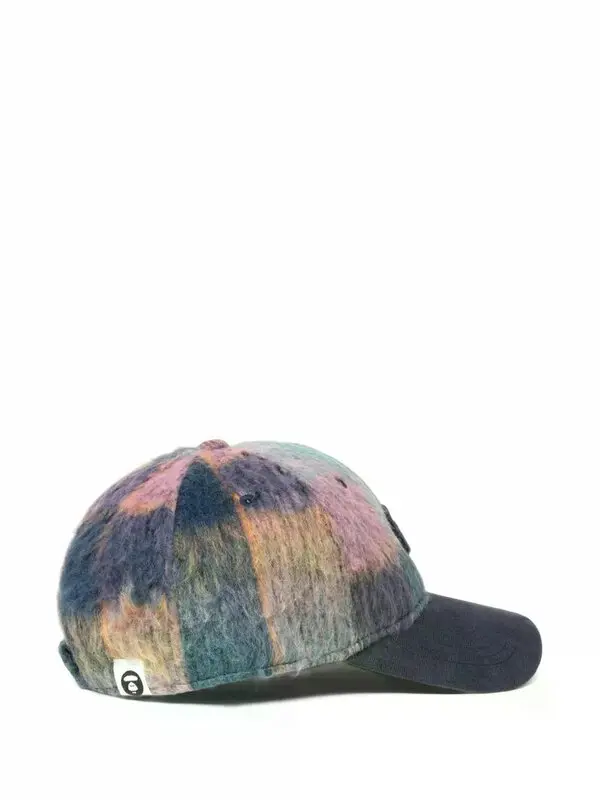AAPE BY *A BATHING APE Moonface Embroidered Cap - Blue
