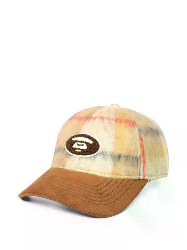 AAPE BY *A BATHING APE Moonface Embroidered Cap - Neutrals