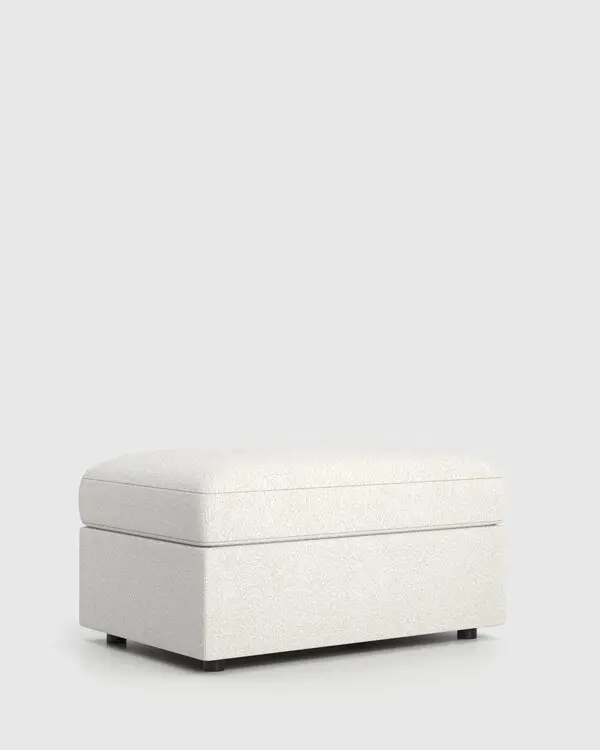 Quince Sierra Ottoman In Performance Boucle - Fern
