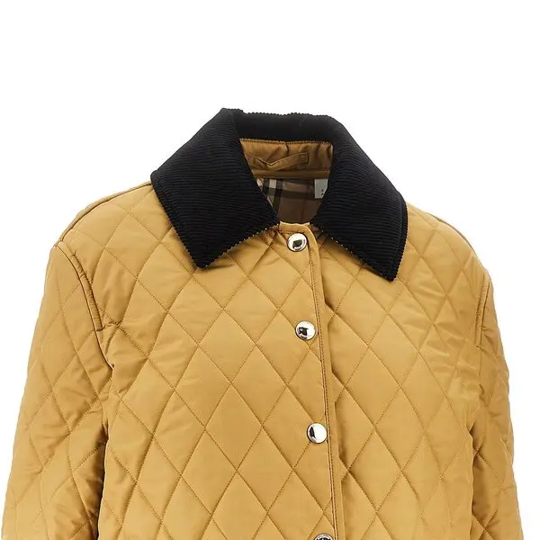 Burberry Quilted Jacket With Logo Embroidery