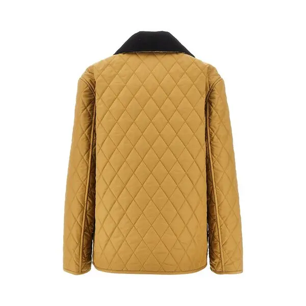 Burberry Quilted Jacket With Logo Embroidery
