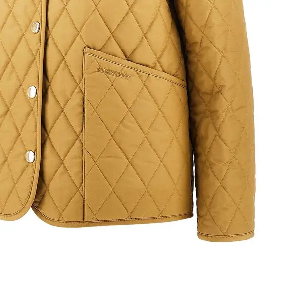 Burberry Quilted Jacket With Logo Embroidery