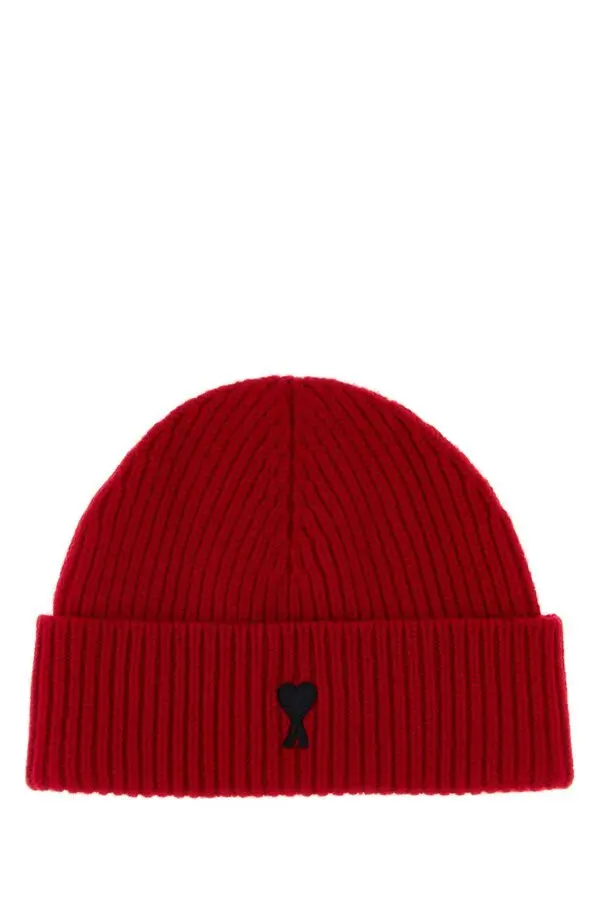 AMI Paris Wool Beanie - Red