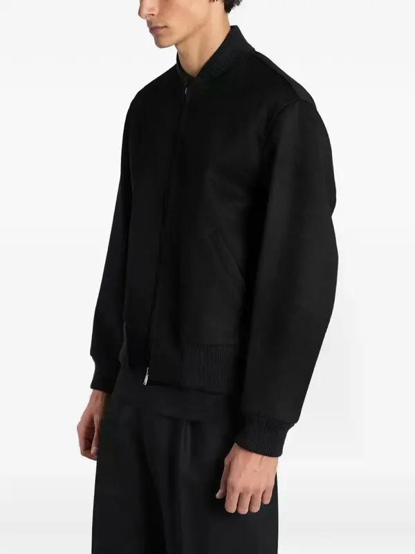 LARDINI Logo-patch Bomber Jacket