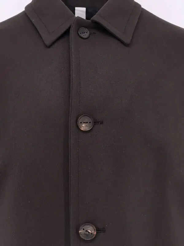 HEVO Loconia Singlebreasted Wool Blend Coat - Brown