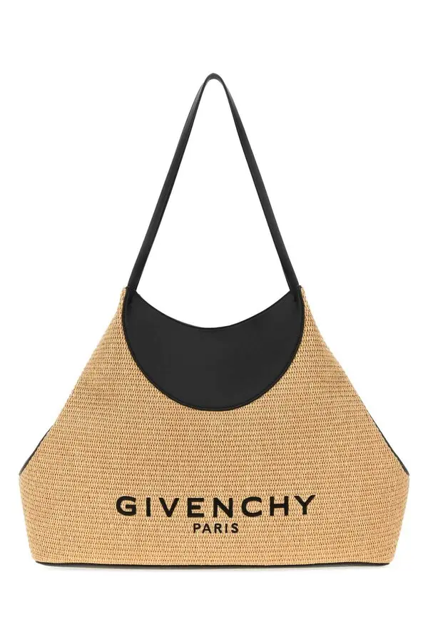 Givenchy Raffia Medium Facet Shopping Bag - Brown