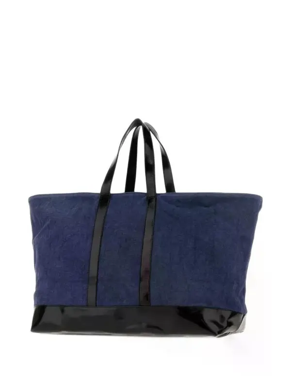 Gimaguas Big Canvas Leather-trim Tote Bag