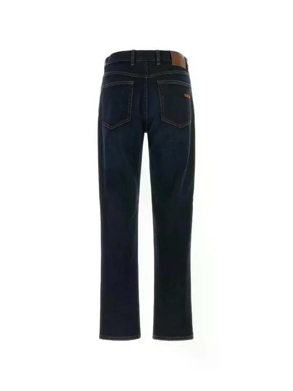 Zegna Logo-patch Straight-leg Jeans