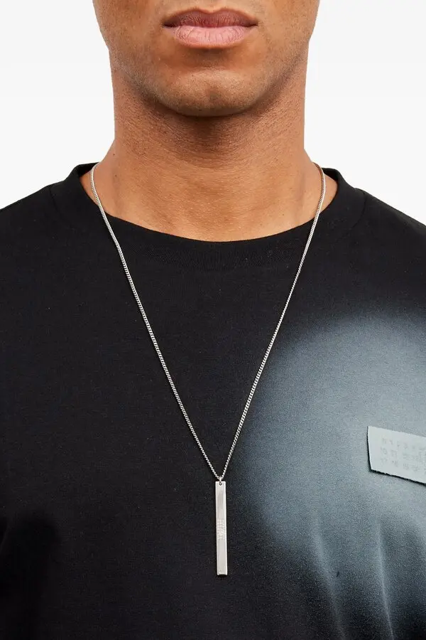 MAISON MARGIELA Numeric Bar' Necklace - Silver