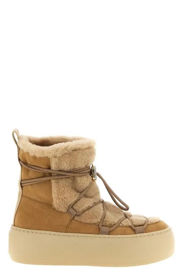 ROGER VIVIER Viv Up' Ankle Boots - Beige
