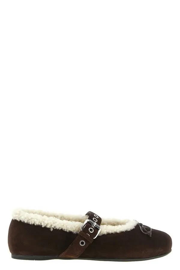 Miu Miu Sheepskin Ballet Flats