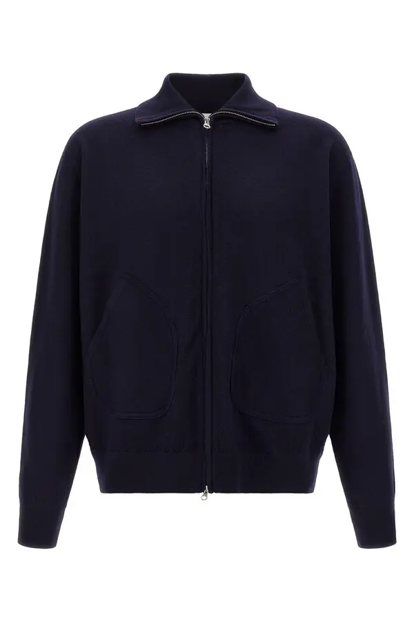 OLIVER LATTUGHI Merino Wool Zip Sweater
