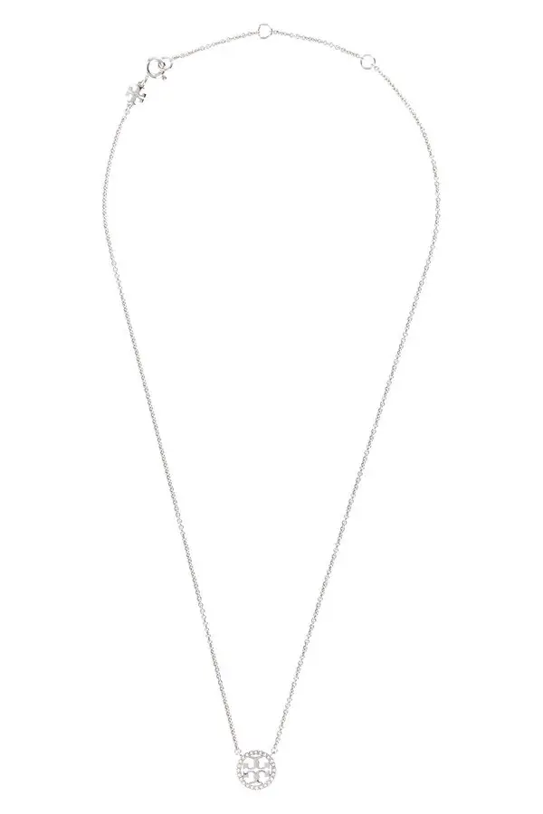 Tory Burch Miller Pavé Necklace - Silver