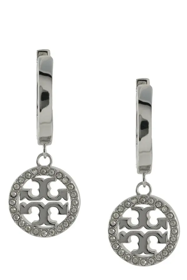 Tory Burch Miller Pavé Earrings - Silver