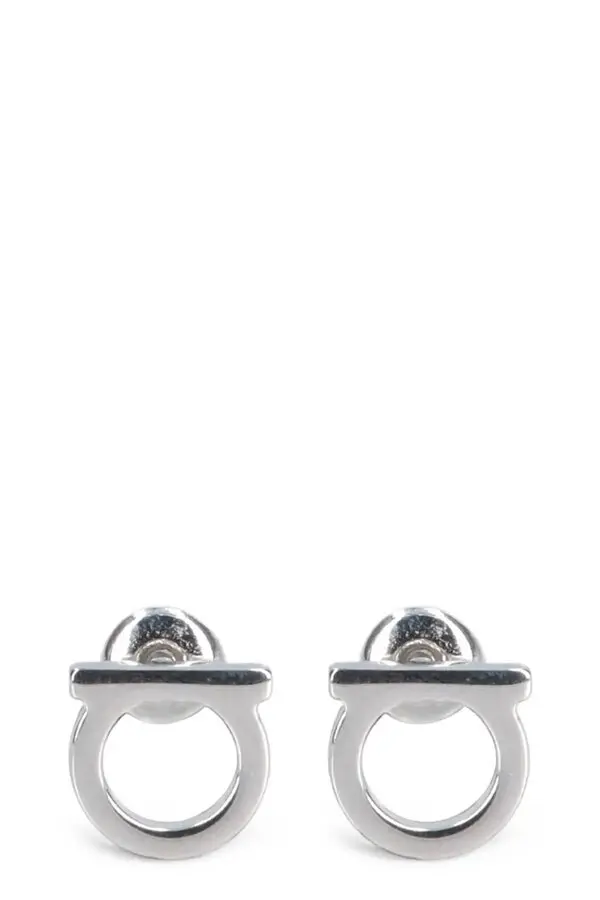 FERRAGAMO Gancini S' Earrings - Silver
