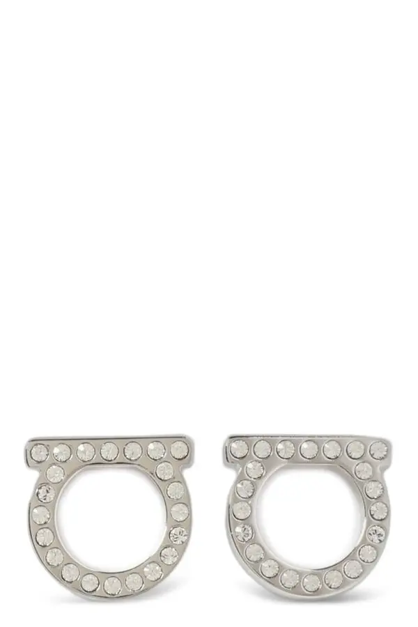 FERRAGAMO Gancini Crystals' Earrings - Silver