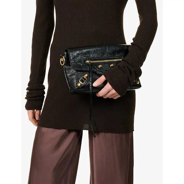 Balenciaga Le City Leather Clutch