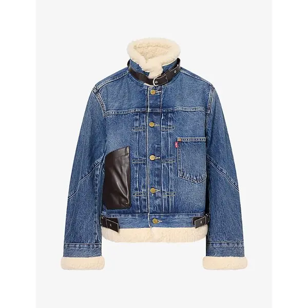 SACAI X LEVI'S Sherpa Denim Jacket - Blue