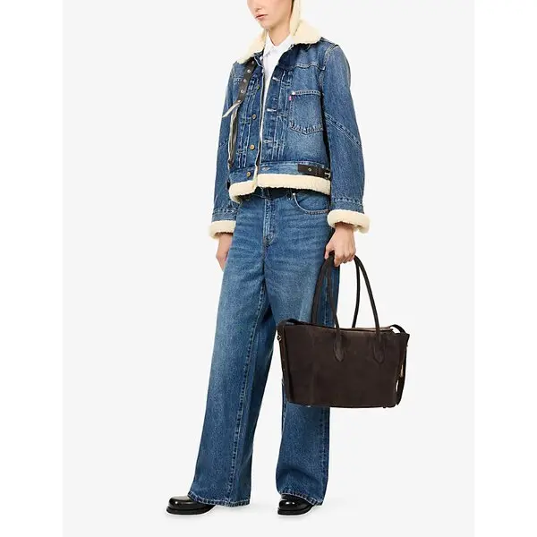 SACAI X LEVI'S Sherpa Denim Jacket - Blue