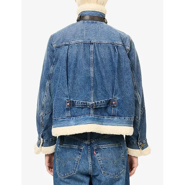 SACAI X LEVI'S Sherpa Denim Jacket - Blue