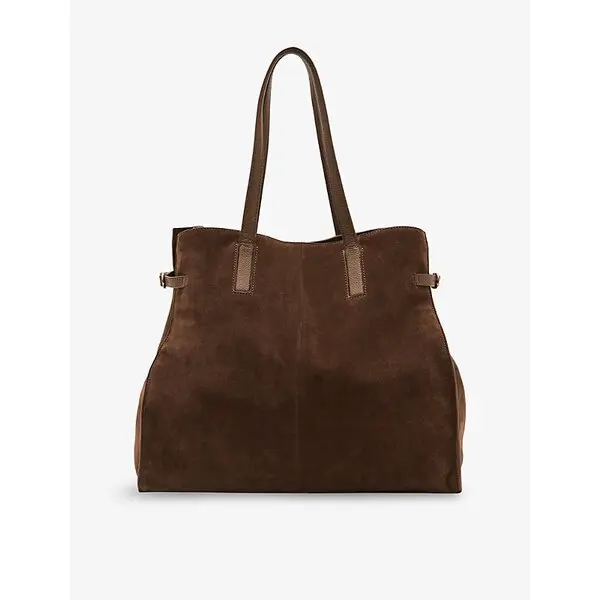 REISS Indigo Suede Tote Bag