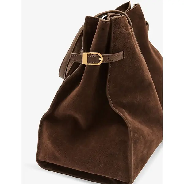 REISS Indigo Suede Tote Bag