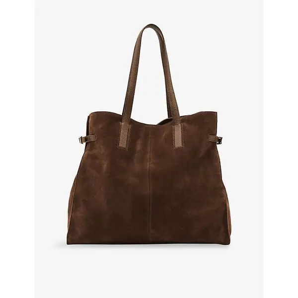 REISS Indigo Suede Tote Bag