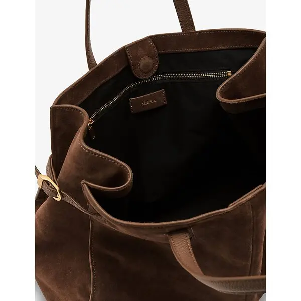 REISS Indigo Suede Tote Bag
