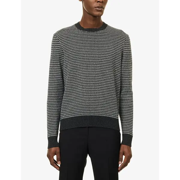 Dunhill Nailhead Jacquard Cashmere Jumper