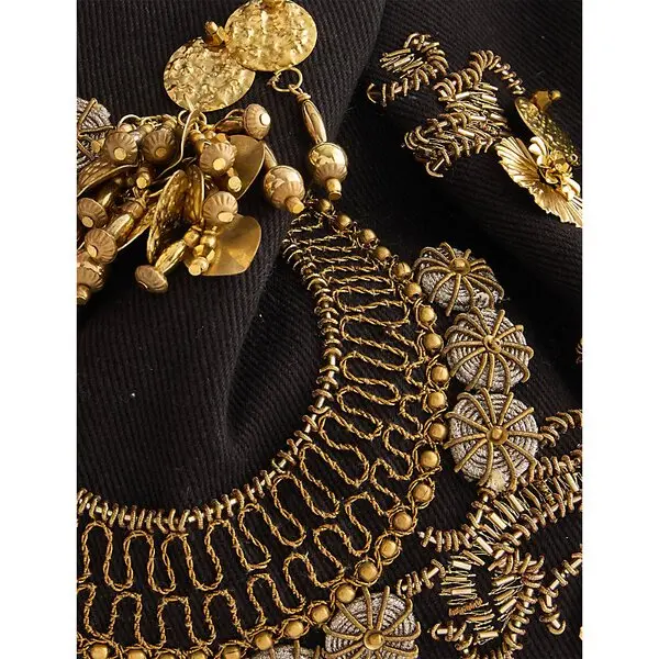 Dries Van Noten Crispino Embroidered Cotton Pouch Bag