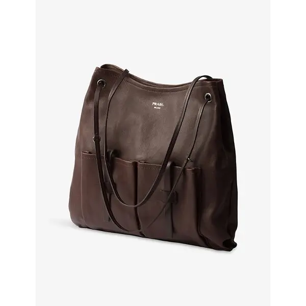 Prada Route Extra-large Leather Top-handle Bag