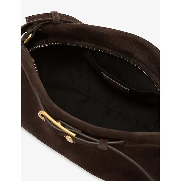 REISS Oriana Belted Suede Shoulder Bag