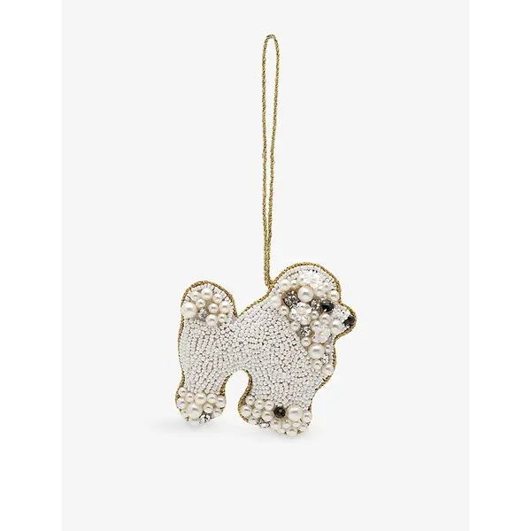 ANNA + NINA Poodle Beaded Christmas Ornament - One-color