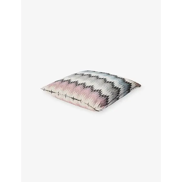 Missoni Phrae Chevron Jacquard Woven Cushion - Grey Multicolor