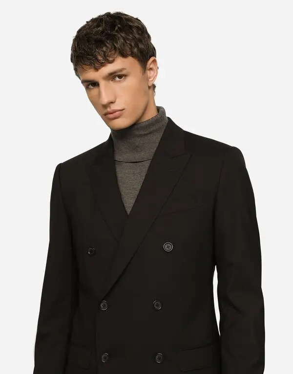 Dolce & Gabbana Double-breasted Stretch Wool Martini-fit Suit