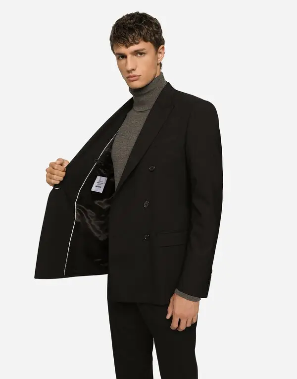 Dolce & Gabbana Double-breasted Stretch Wool Martini-fit Suit